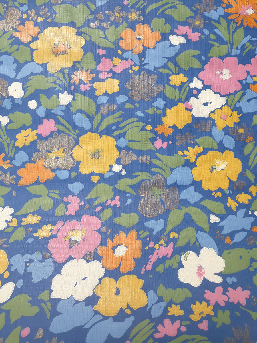 'Paragon' Blue Floral Wallpaper – Red Bank Props
